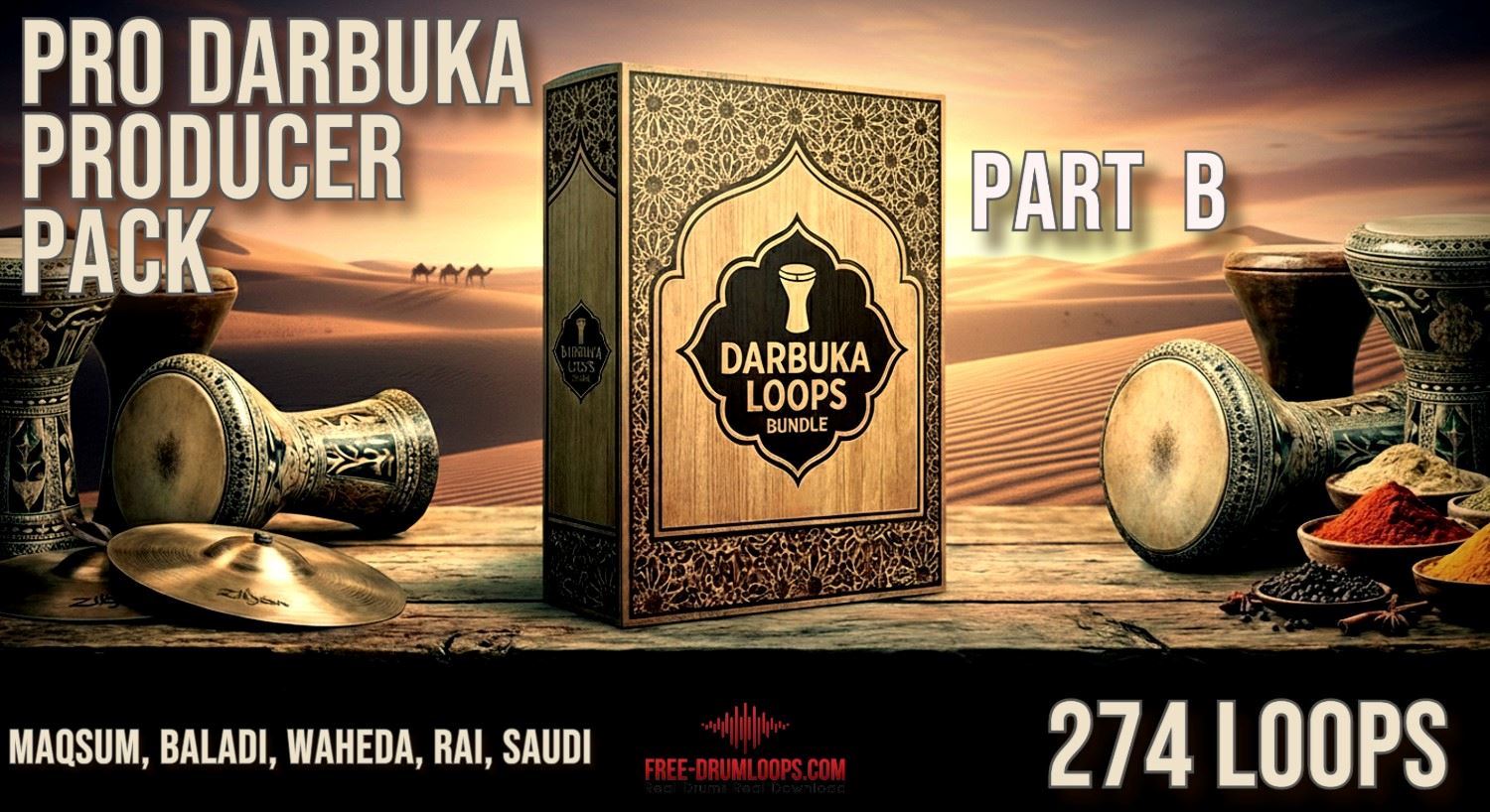 Free Drum Loops. Pro Darbuka Producer Pack (PART B)